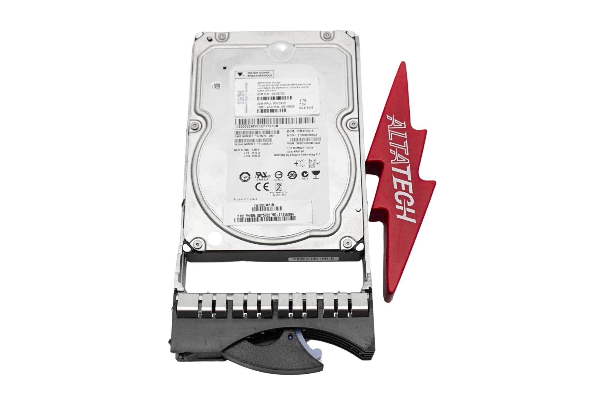 IBM ACKB 3TB 7.2K 6GB SAS NL 3.5" HDD V3700 PN 00Y2425