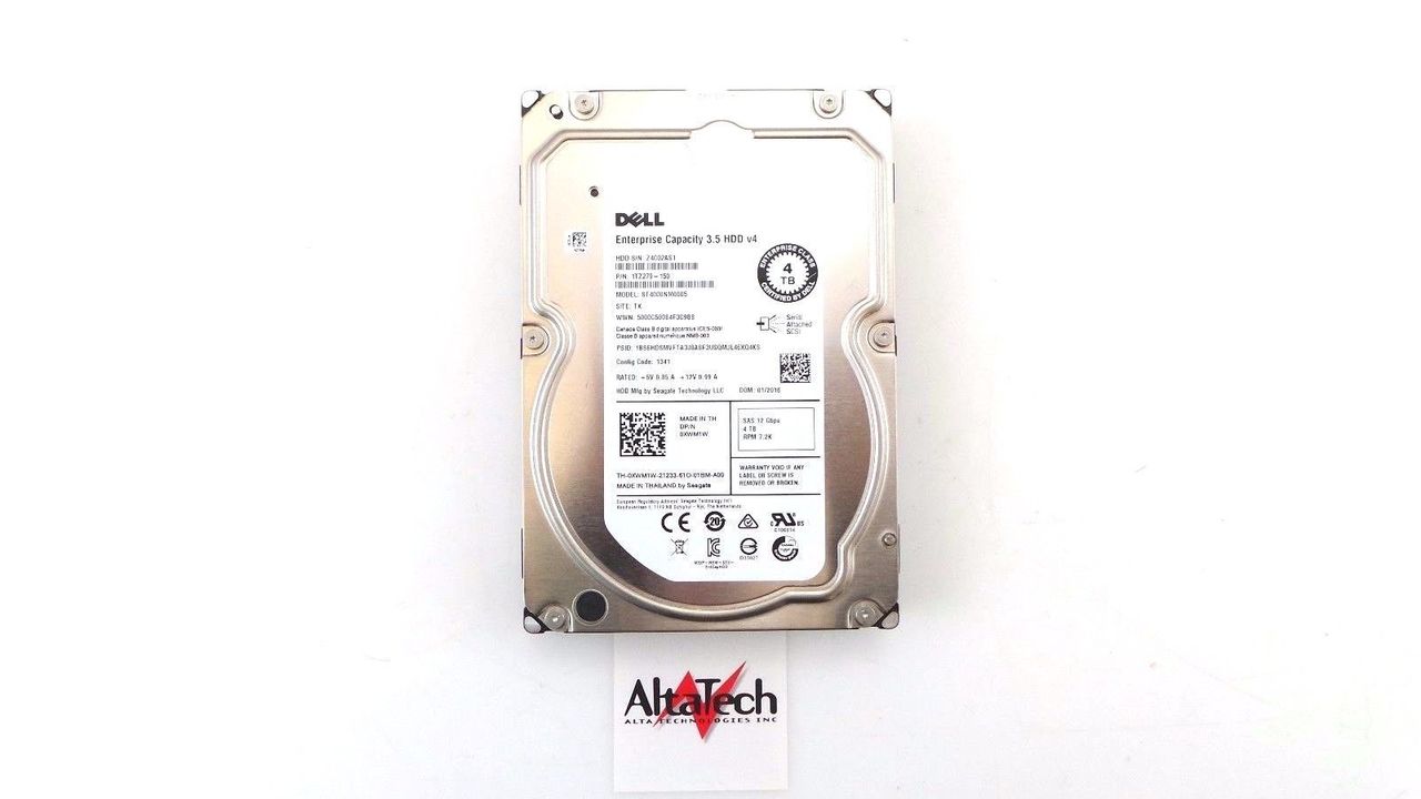 Dell 0XWM1W 4TB 7.2K SAS 3.5" 12G