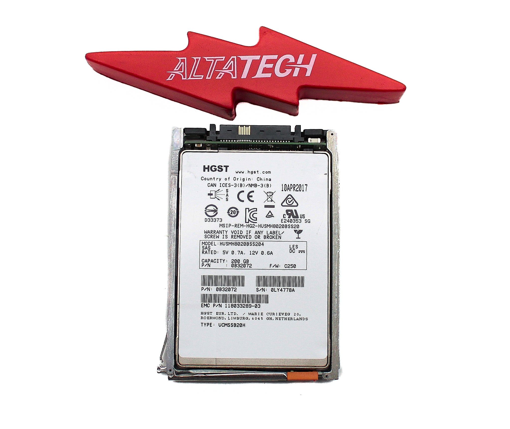 EMC 005051138 200GB SSD SAS 2.5 6G V4-2S6FX-200 VNX54/56/58
