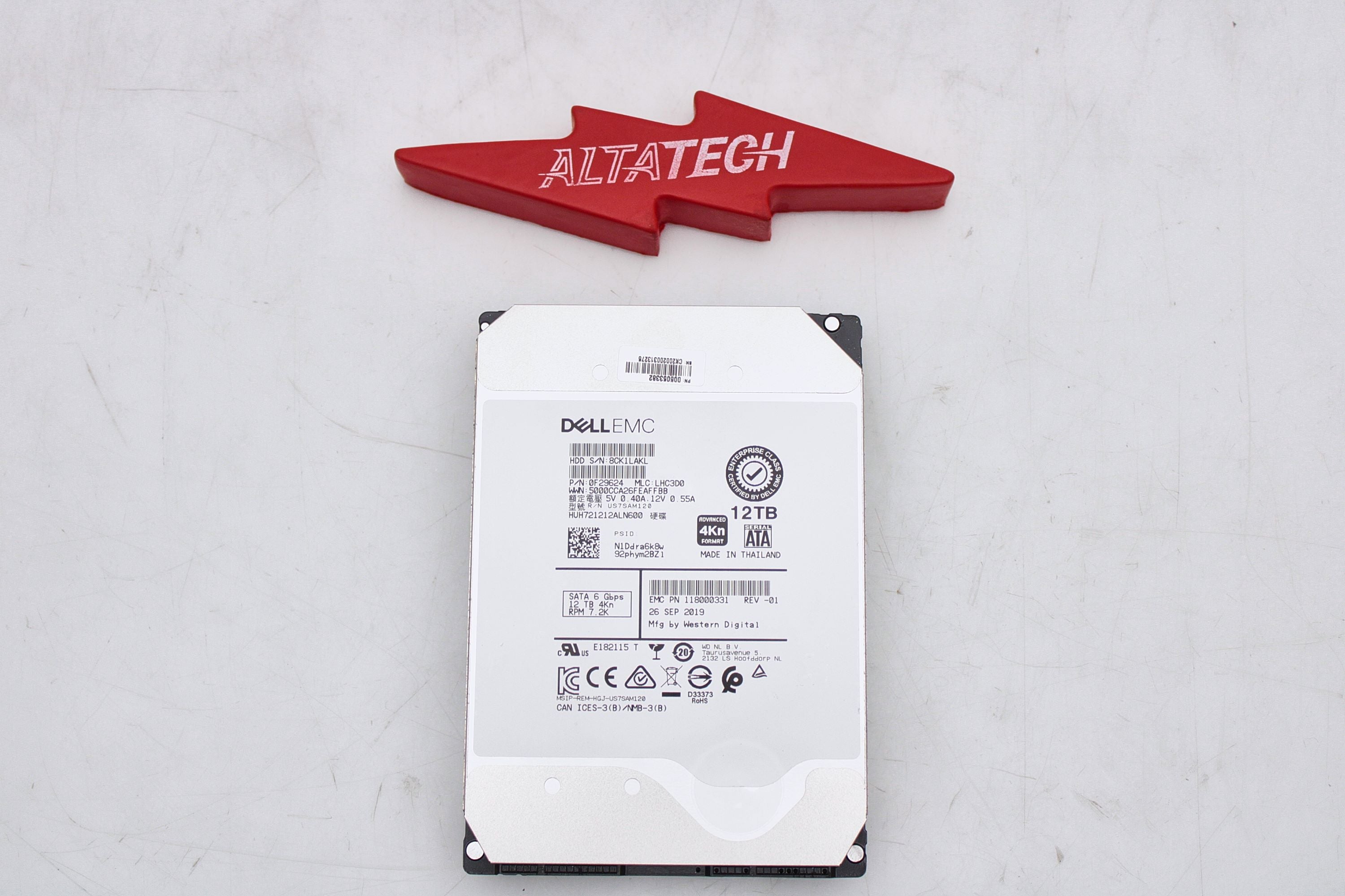 EMC 005053382 12TB 7.2K SATA 3.5 6G A200/A2000 HUH721212ALN6