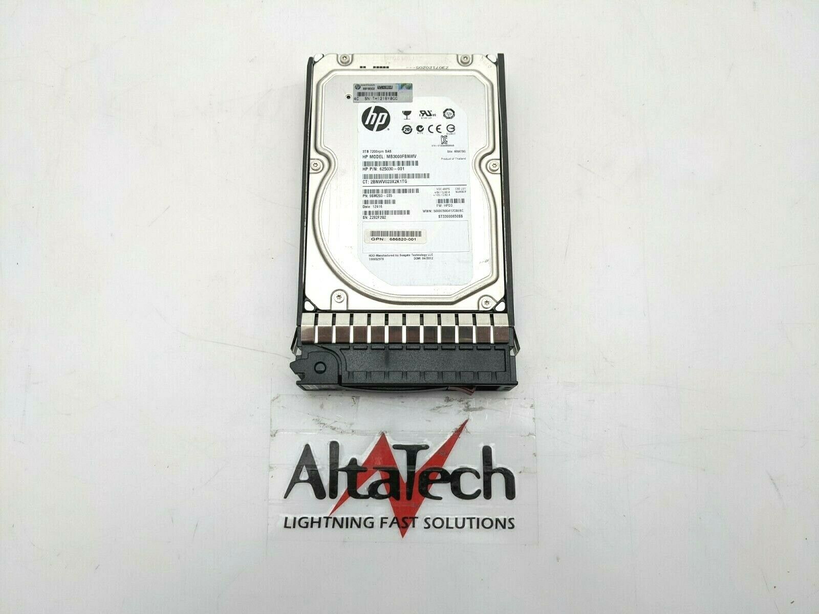 HP M6612 3TB 6Gbps 7.2K RPM LFF 3.5" SAS HDD Hard Disk Drive