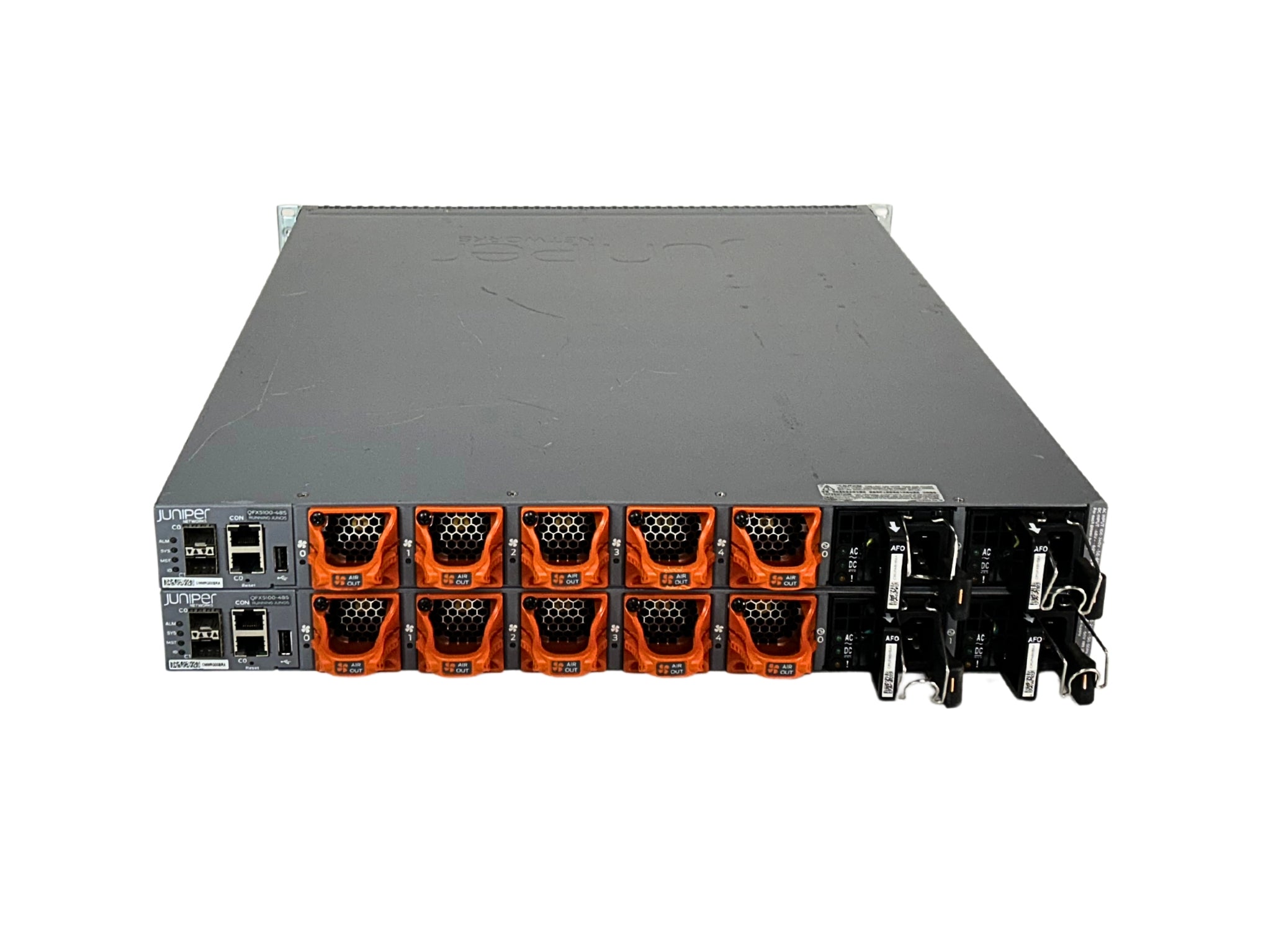 Quantity 2x Juniper 48-Port Switch 2x AC PSU + 4 3AFO Fans