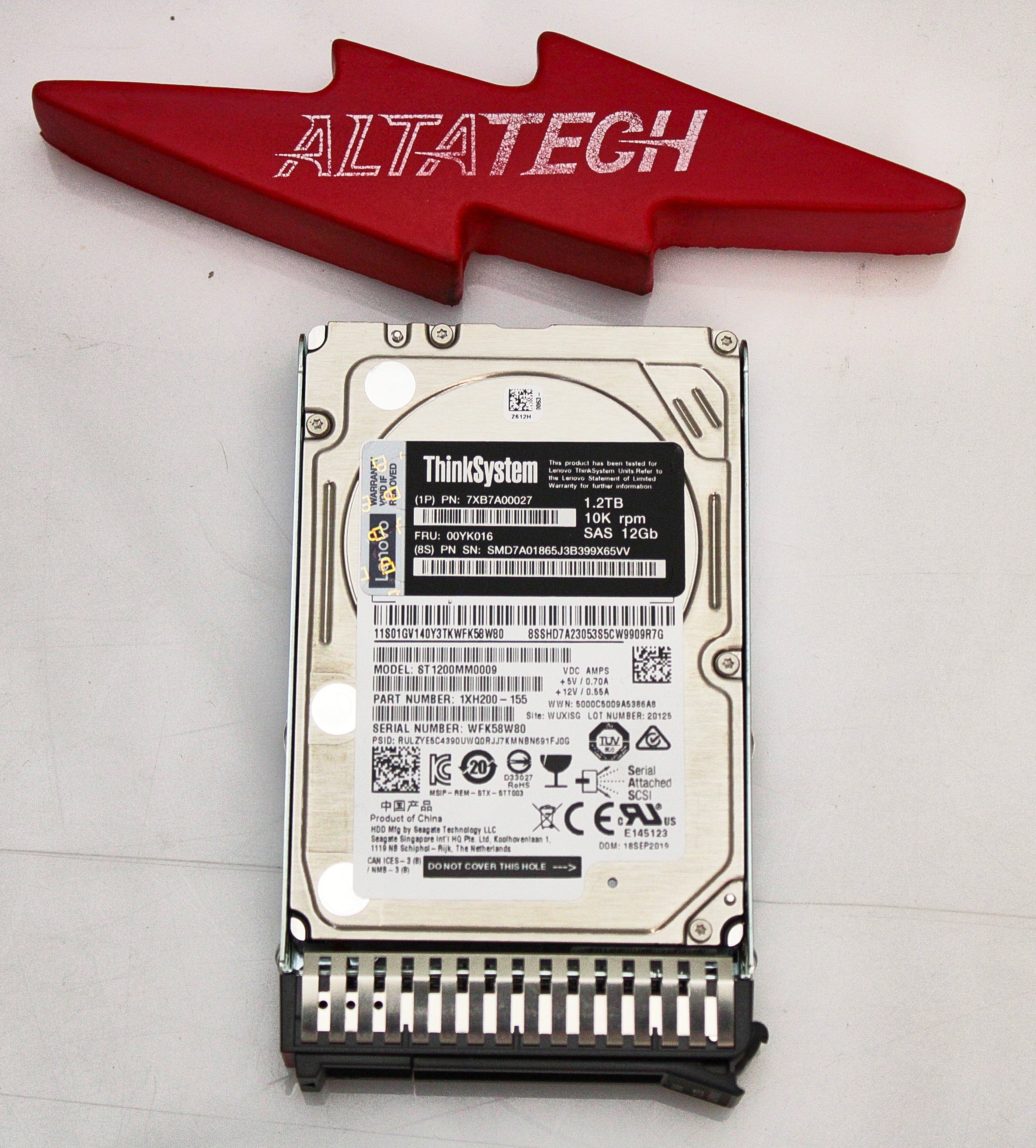 LENOVO 00YK016 1.2TB 10K SAS 12G 2.5" HDD